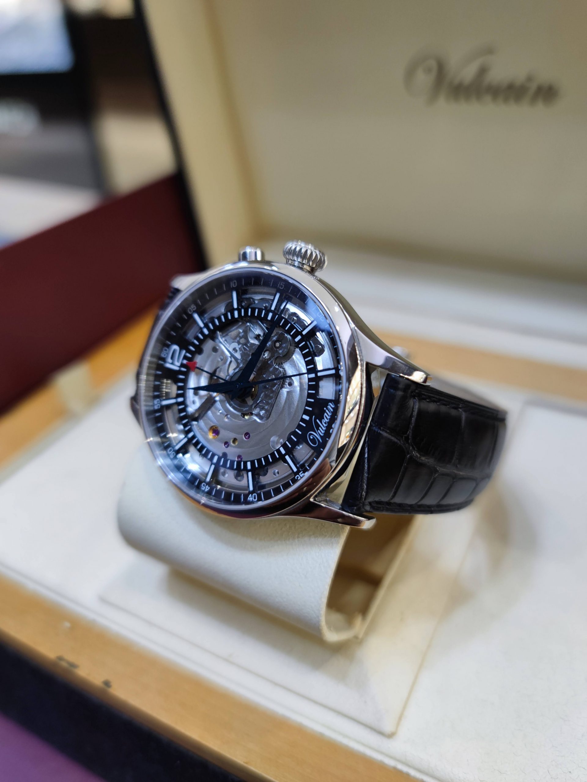 VULCAIN CRICKET GOLDEN HEART 39MM 130122.131 SKELETONIZED DIAL (NOS ...