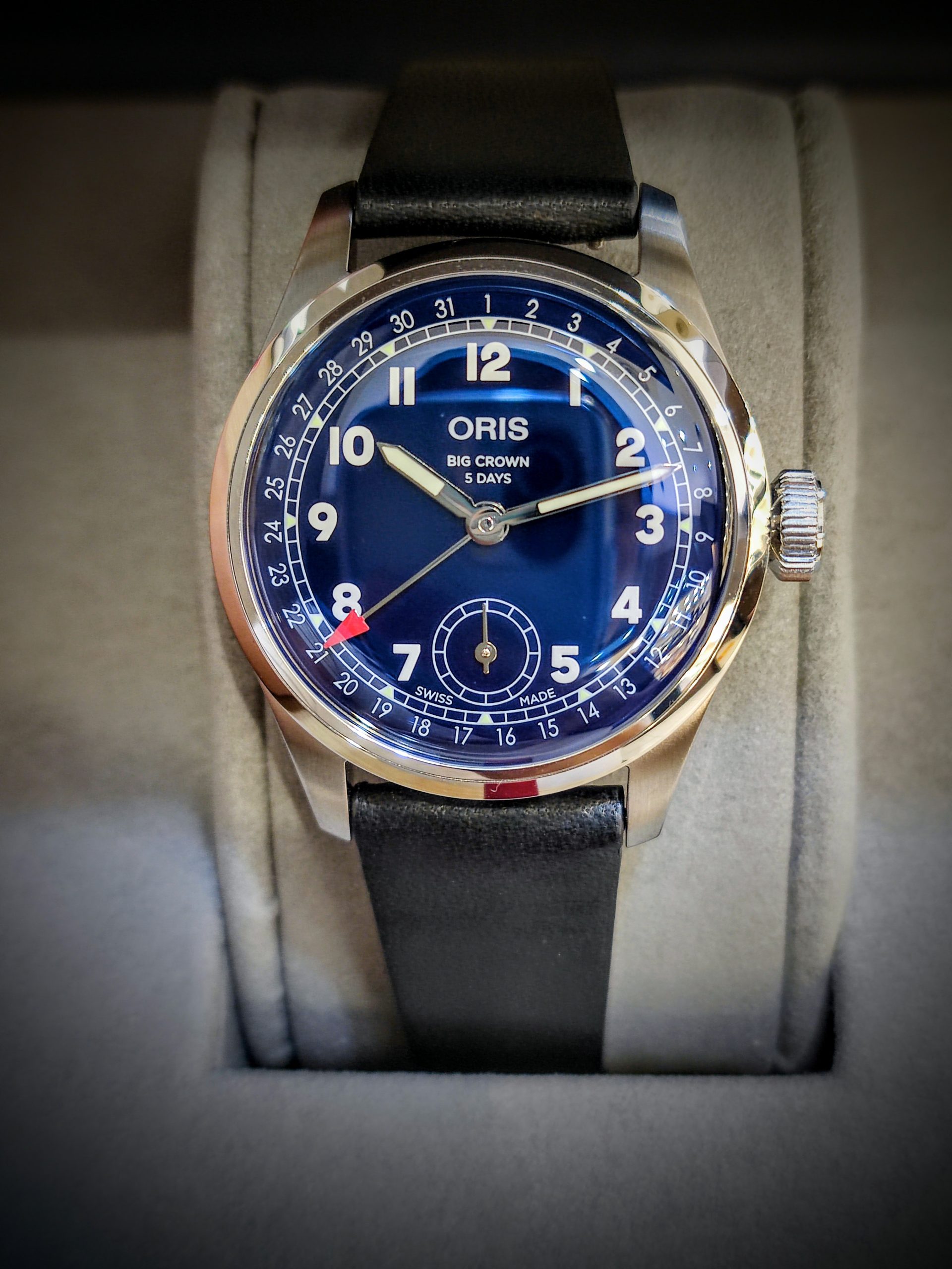ORIS BIG CROWN POINTER DATE CALIBRE 403 BLUE DIAL 403 7776 4065 ...