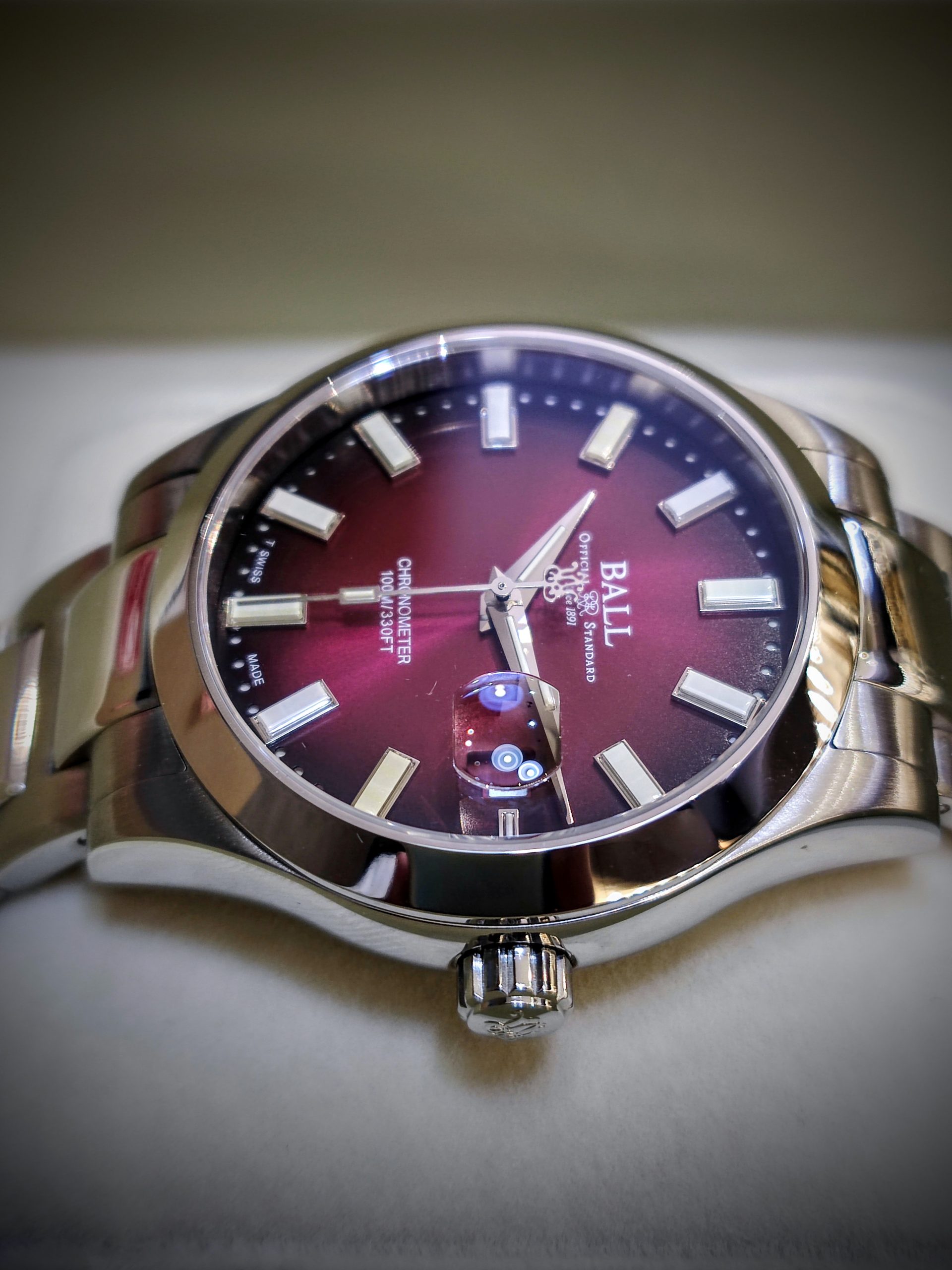 BALL WATCH ENGINEER III MARVELIGHT CHRONOMETER NM9026C-S27C-RDR RED ...