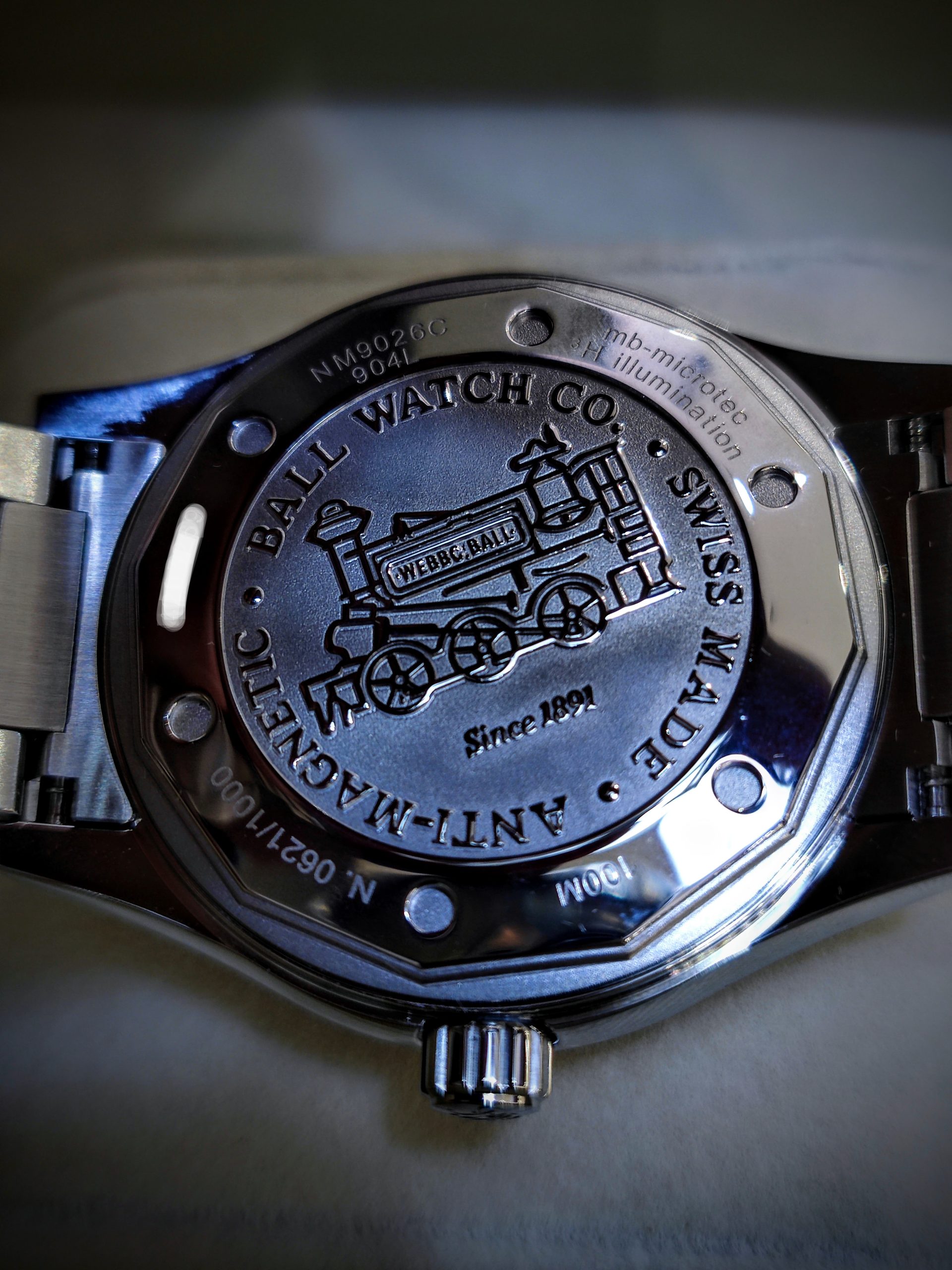 BALL WATCH ENGINEER III MARVELIGHT CHRONOMETER NM9026C-S27C-RDR RED ...