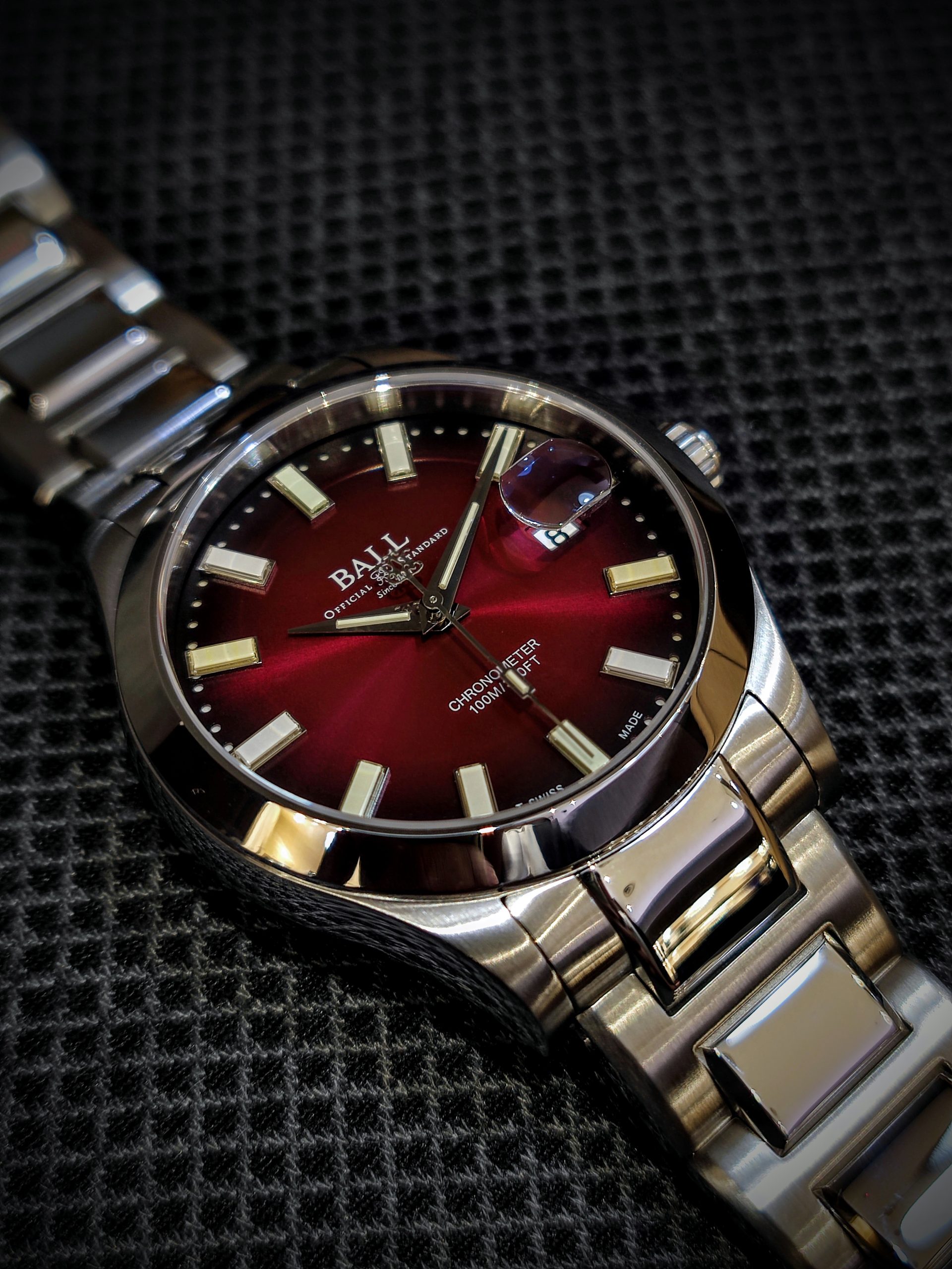 BALL WATCH ENGINEER III MARVELIGHT CHRONOMETER NM9026C-S27C-RDR RED ...
