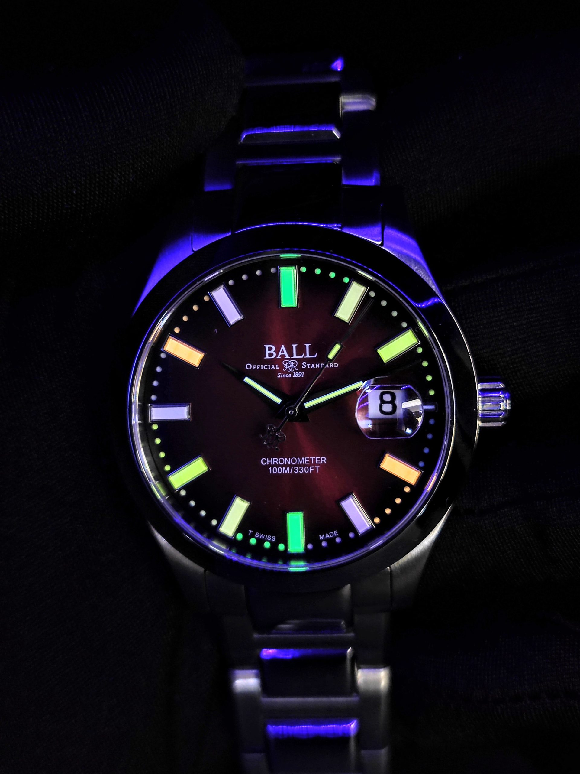 BALL WATCH ENGINEER III MARVELIGHT CHRONOMETER NM9026C-S27C-RDR RED ...