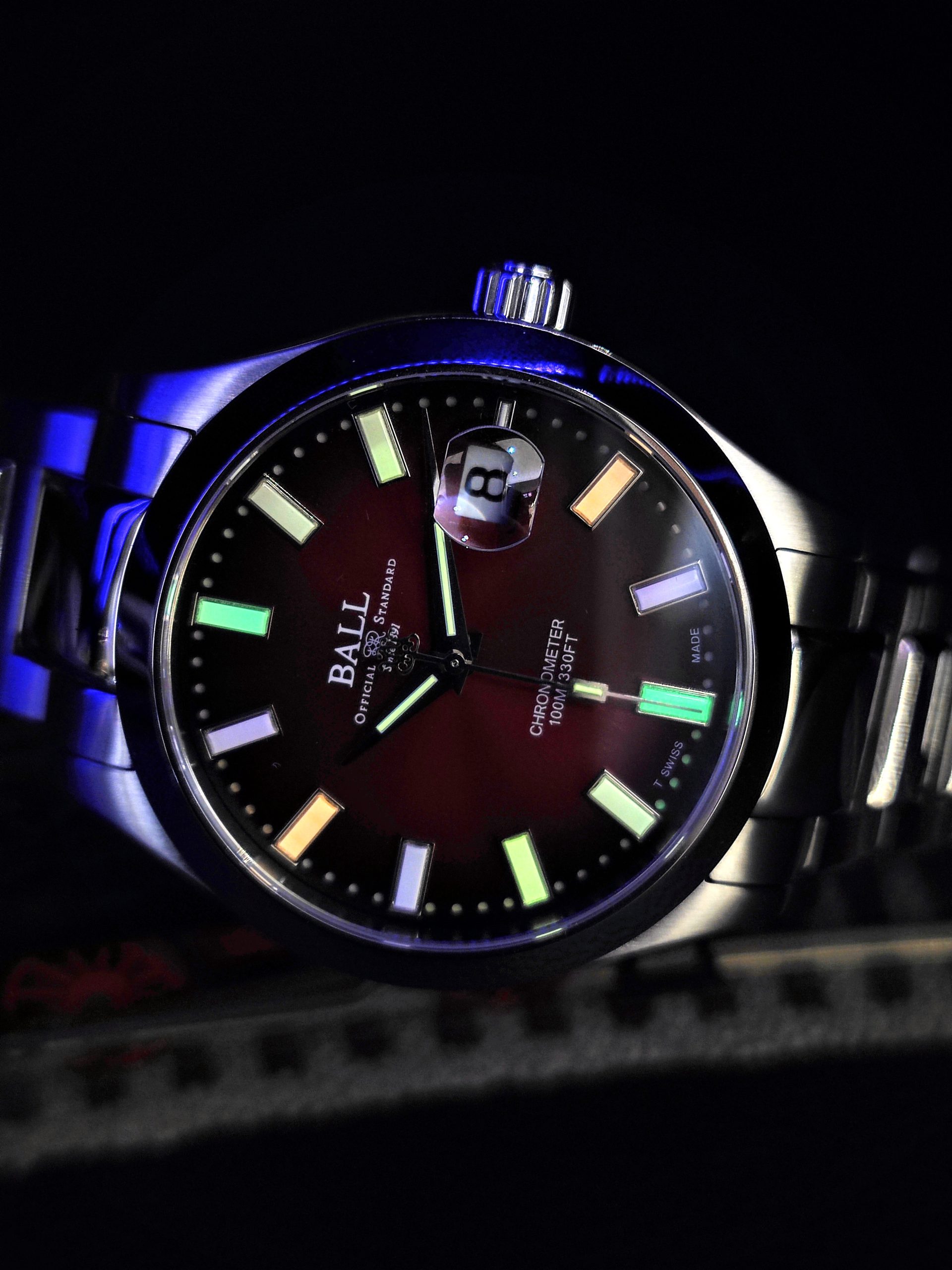 BALL WATCH ENGINEER III MARVELIGHT CHRONOMETER NM9026C-S27C-RDR RED ...