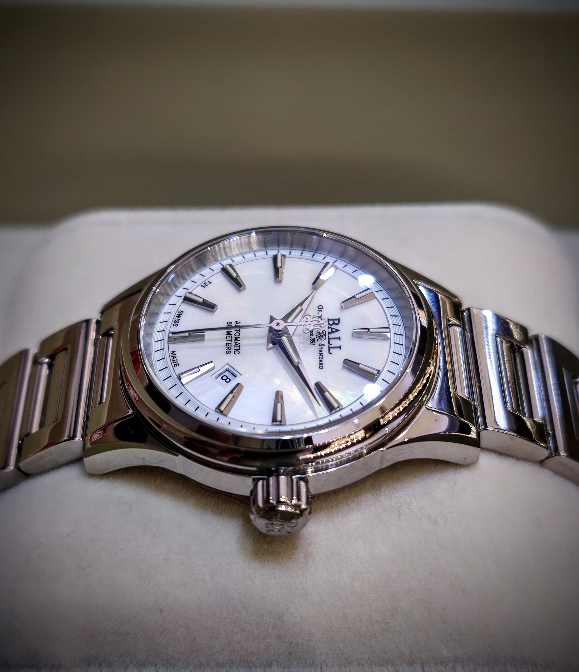 BALL WATCH FIREMAN VICTORY NL2098C-S6J-WHR STAINLESS STEEL CASE MOP ...