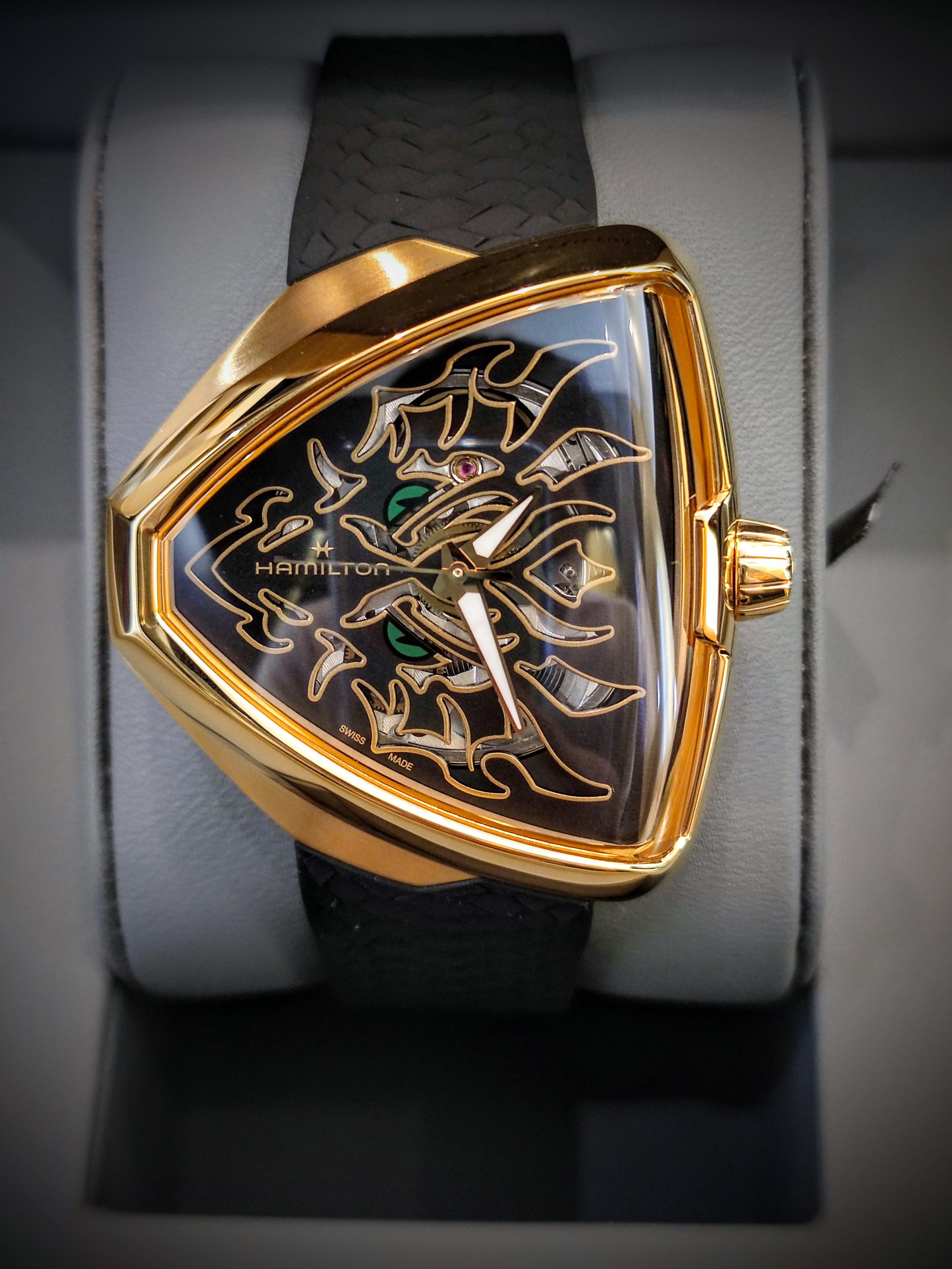 HAMILTON VENTURA ELVIS80 SKELETON AUTO DRAGON DIAL 42.5MM H24525332 ...